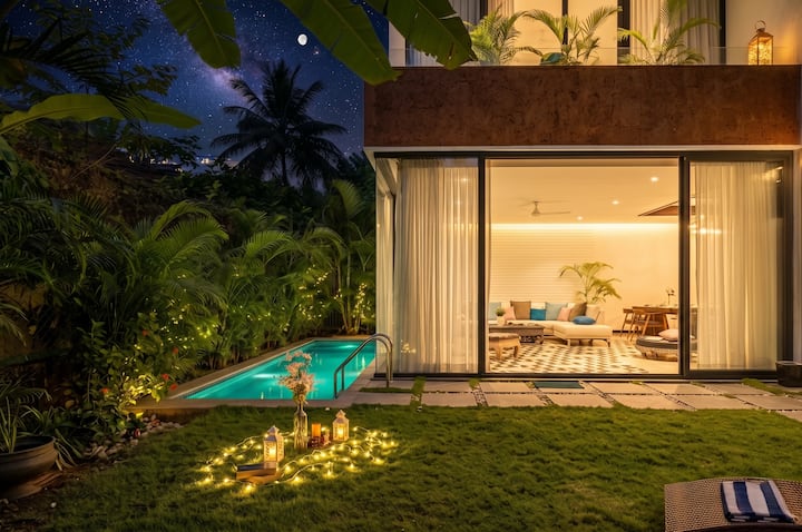 Casa Mahua-anjuna Villa Near Vag Beach W Pvt Pool - Anjuna