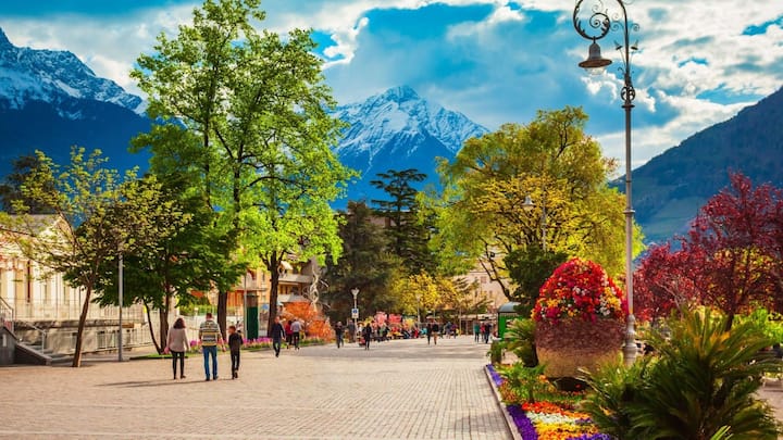 2-4p Merano Vivila A Piedi Fiori Monti Fiumi Terme - Meran