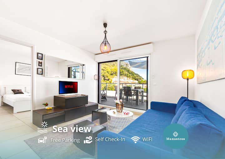 Luxueux 2 Pièces - Terrasse Vue Mer - Parking - Fo - Monaco