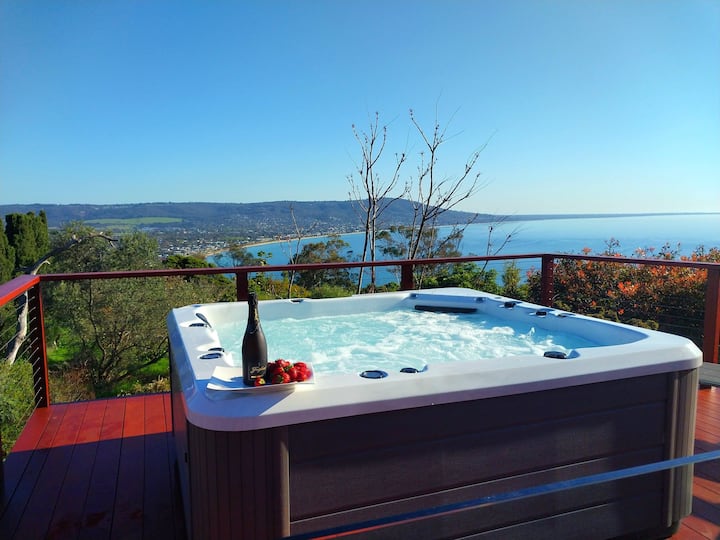 Spa Bay Views On Acreage Family Home Orchard - Mornington