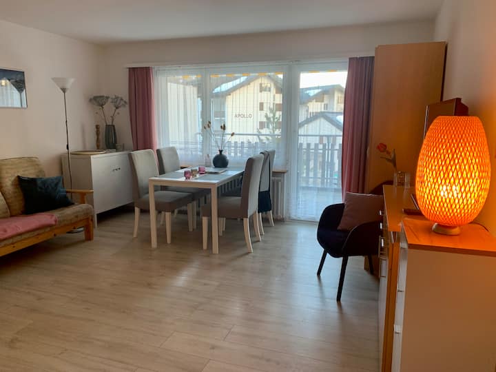 Haus Mireille: 1-zimmer-studio Mit Berg-blick - Leukerbad