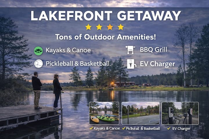 Lakefront Getaway W/private Dock, Kayaks & Fishing - Seaquest State Park, Castle Rock