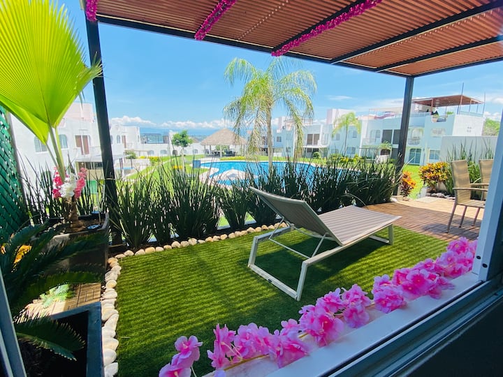 Sol, Alberca Y Lago. Hermosa Casa-jardin Privado - Tequesquitengo