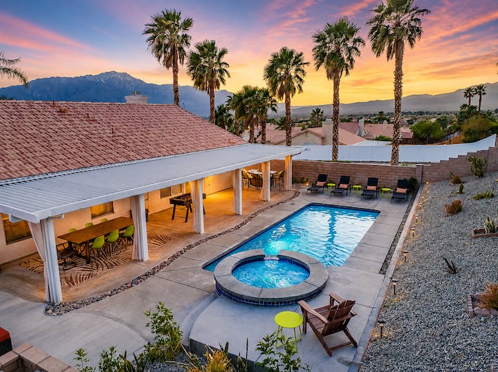 Desert Retreat:pool+spa,firepit,game Room,views! - Desert Hot Springs, CA