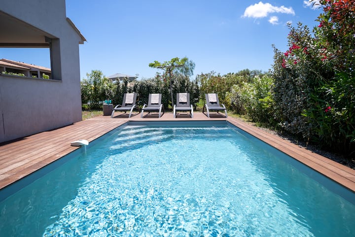 T4 3 Chambres Avec Piscine - Rt St Cyprien Plage - Lecci