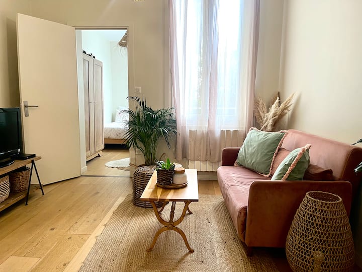 T2 Cosy Sur Jardin, Quartier Calme Centre Ville - Balma