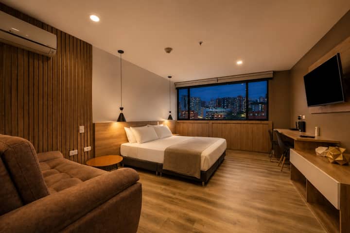 New Loft With Kitchenette, Ac, Gym And Coworking - Medellín