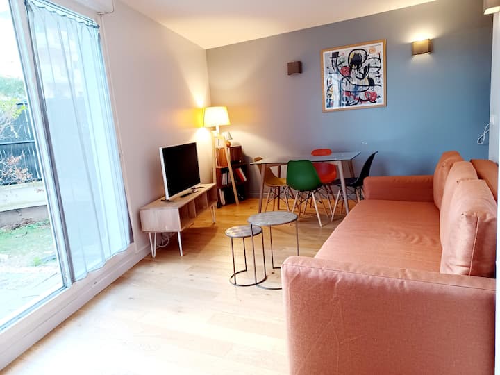 Métro L13 à 300m, Parking Gratuit, 2 Pièces Jardin - Châtillon