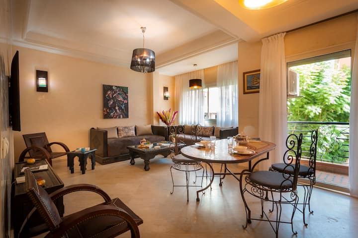 Charmant F3 Avec Piscine. Hivernage. Rénové 10/25 - Marrakesh