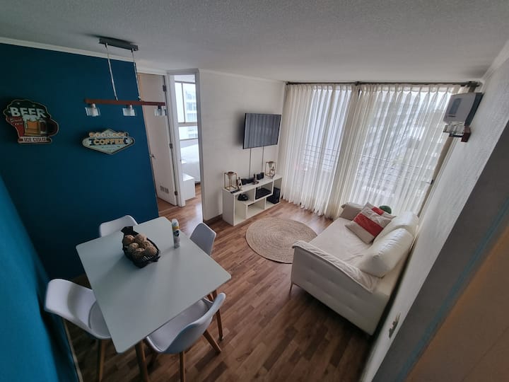 Departamento Full Amoblado En Stgo Con Parking - Santiago