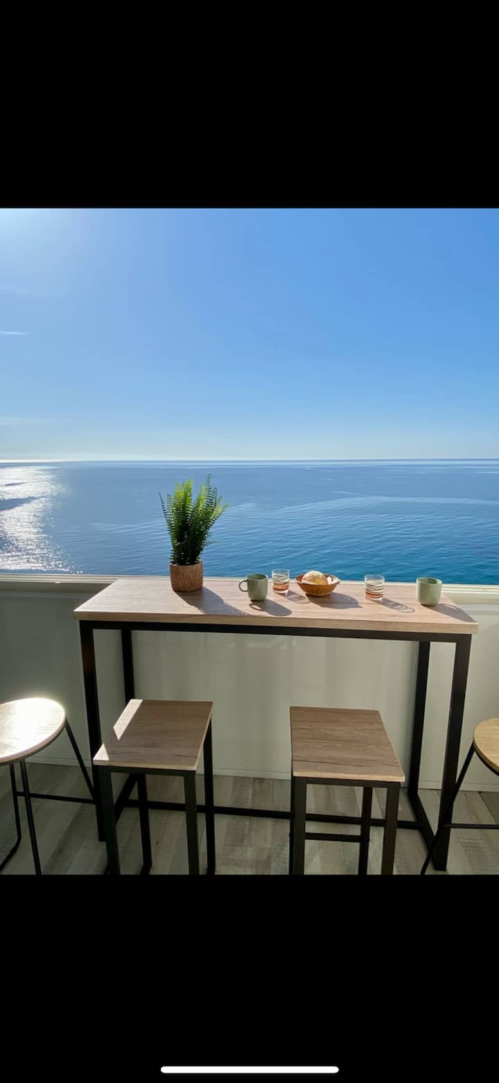 Superbe Appart Climatisé(salon+2 Chambres)vue Mer - Port de Bastia