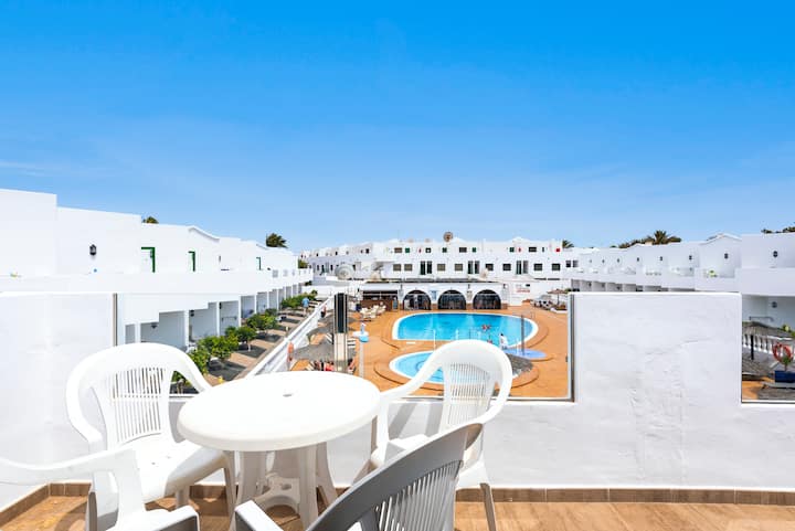 2br Las Adelfas Sunny Family Near Beach | Balcony - Aéroport Arrecife (ACE)