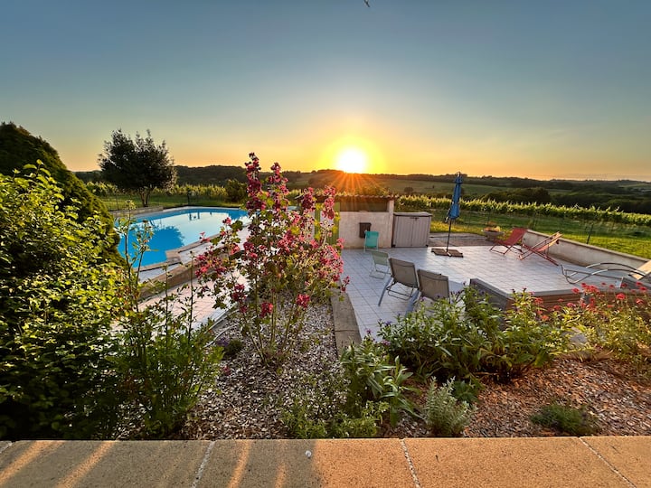 Gîte Avec Vue Sur Vignoble & Piscine - Gîte Orlane - Langon
