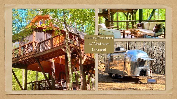 Unique Treebarn! The Raven's Nest Luxury Escape - Mineral Bluff, GA