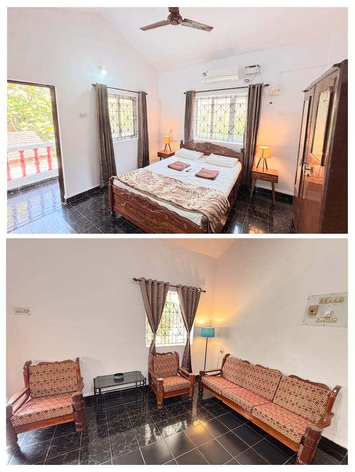 Vailankanni Hazel-h2 1bhk/beach/ac/kitchen/wifi - Goa