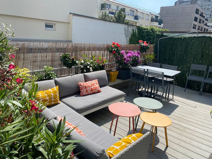 2 Chambres Terrasse 150m Métro (Trocadéro 15 Min) - Boulogne-Billancourt