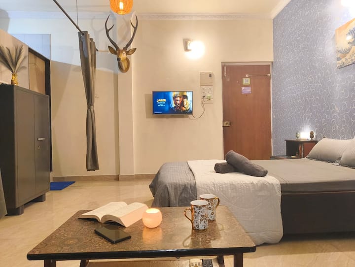 Studio Apartment W/ Ac, Wifi & Kitchen – Gogol Goa - Goa