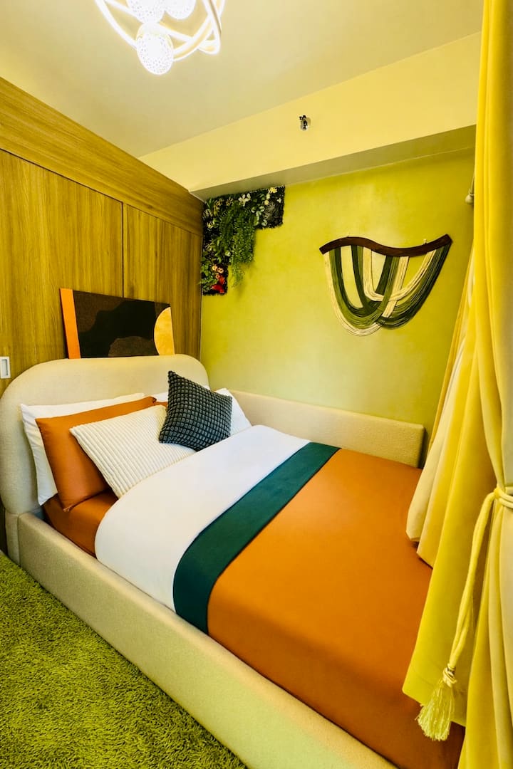 Cozy Earth-inspired 1br - Fame Residences - Pasig