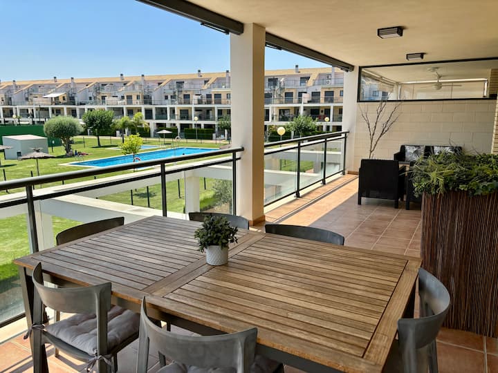 Acogedor Apartamento Con Terraza Y Piscina - Ulldecona
