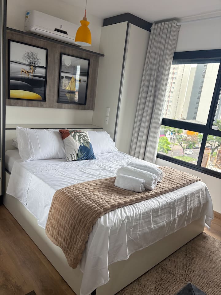 Studio Cwbe Moderno Confortável Apartamento Flat - Curitiba