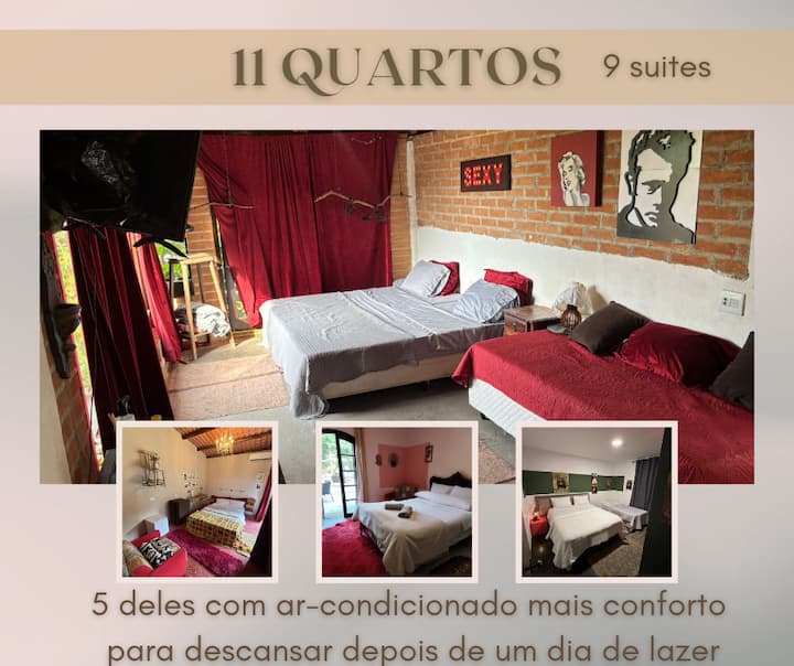 Vila Gonçalves 11quartos Jacuzzi Pesca E Piscina - Atibaia