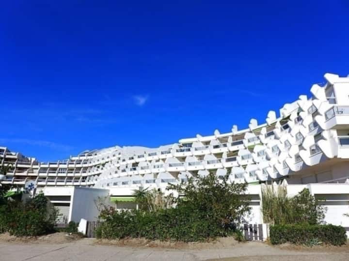 Studio Cabine Climatisé - Accès Direct à La Plage - La Grande-Motte