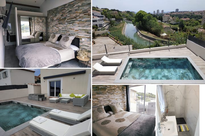 ​Suite Privée | Vue Mer & Canal : Calme & Intimité - Marseille