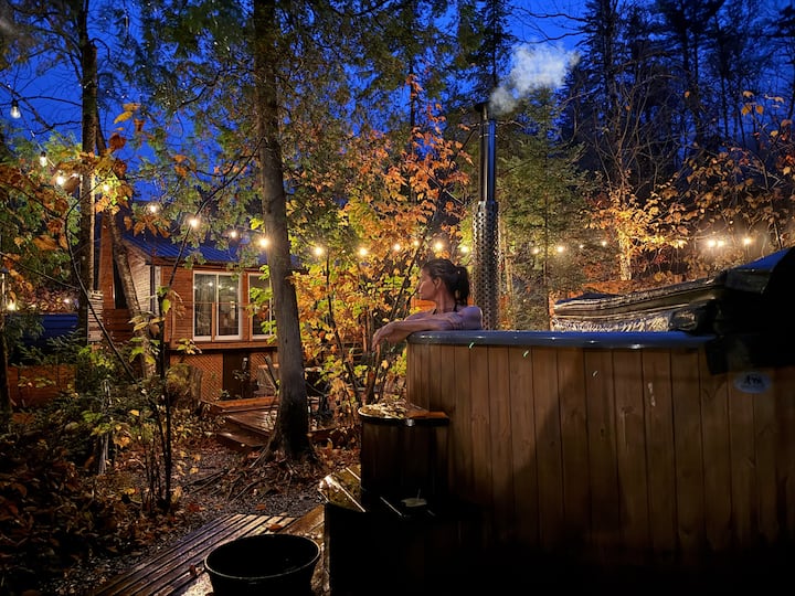 Spa, Sauna & Rivière - Havre De Paix Rustique - Quebec