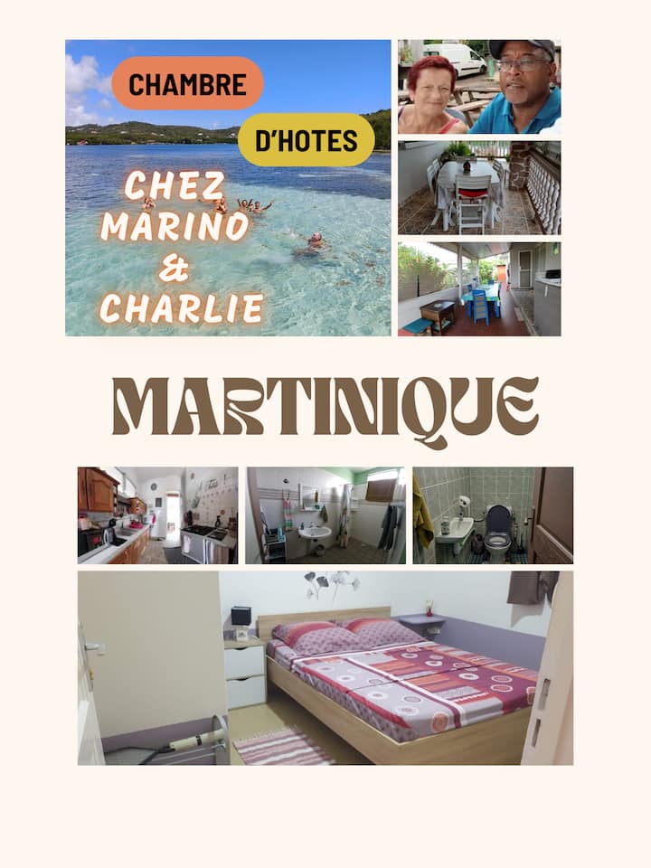 Chez Marino & Charlie 
Ch. 2 Pers.  P-déj. Inclus - Martinique