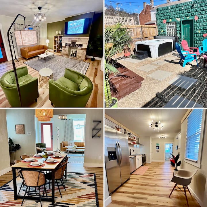 Hottub/firepit/parking! 
Less Than 1mi Pnc Park - Pittsburgh, PA