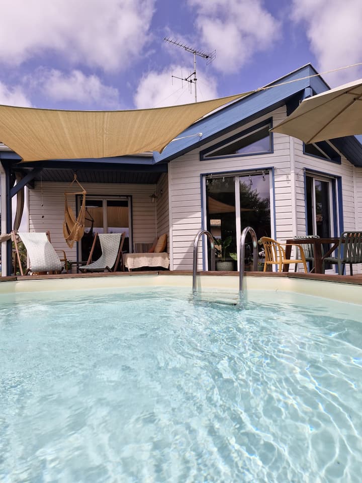 Villa De Charme Avec Piscine Chauffée - Soustons