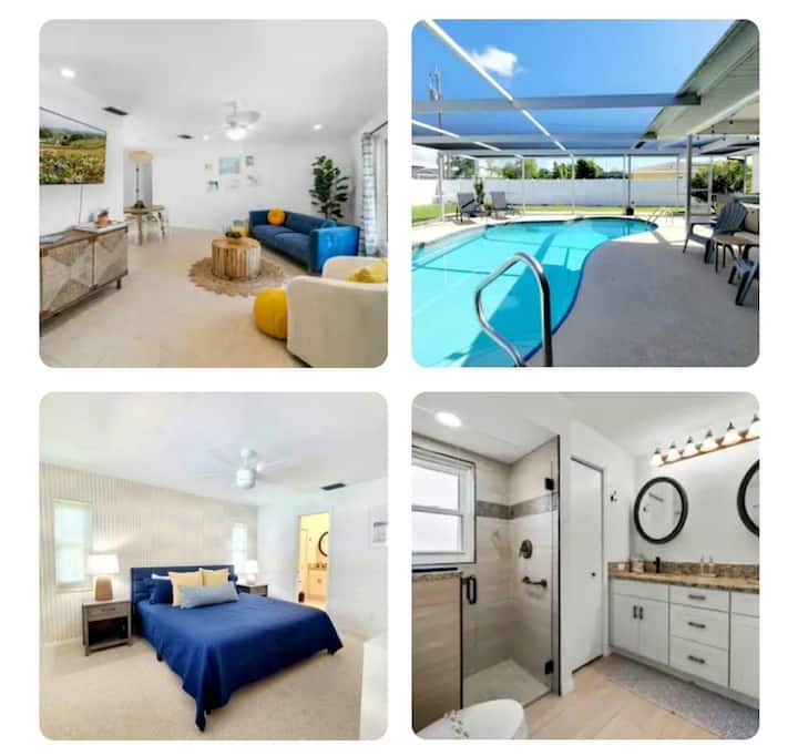 Dog Friendly Home/hot Tub/2ba/3br/heated Pool/bike - Cape Coral, FL