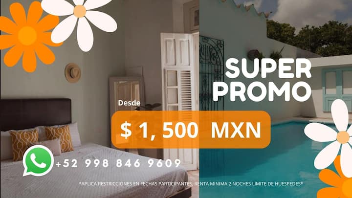 Alberca Casa Privada 3 Rec 2 Baños - Campeche