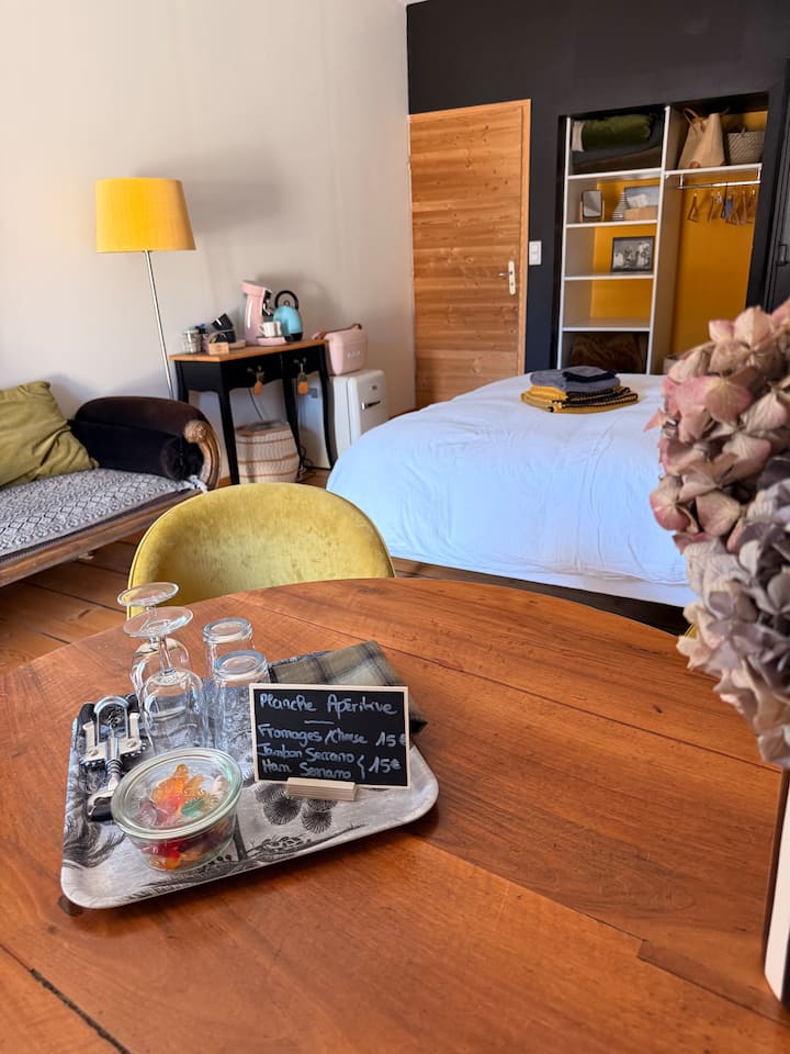Chambre 25m2/petit-dejeuner/terrasse/piscine - Beaune