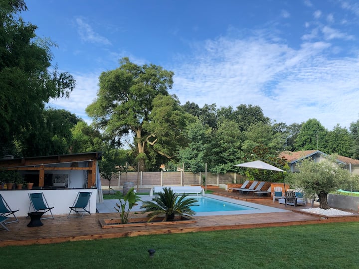 Villa De Vacances Avec Piscine,terrain De Pétanque - Seignosse