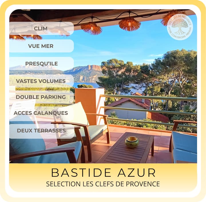 Bastide Azur - T5 Climatisé De 160m2 - Vue Mer - Cassis