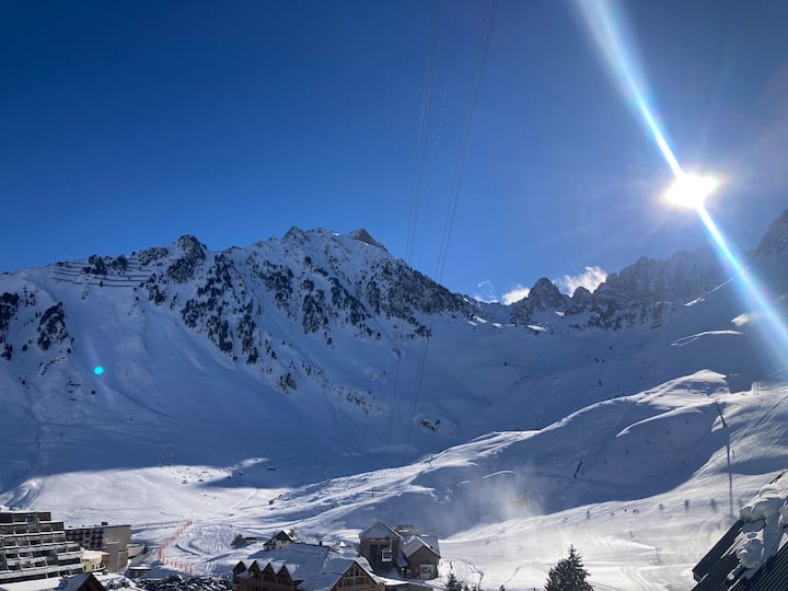 Grand Studio 4 Pers Vu Sur Pistes Télésiège à 100m - Payolle