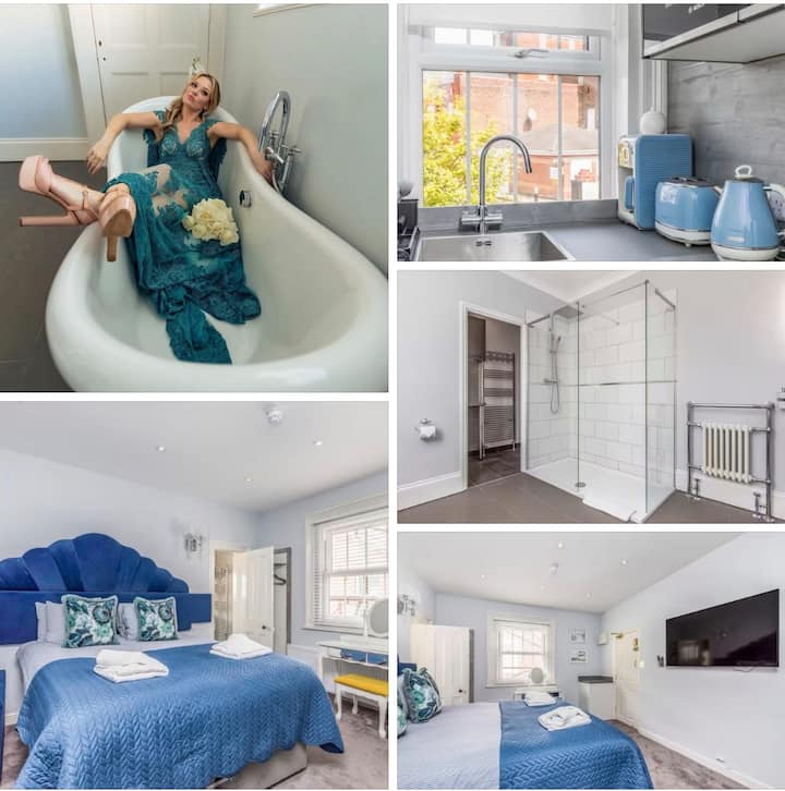 Ensuite Studio With Roll Top Bath Spa & Hot Tub - Portsmouth