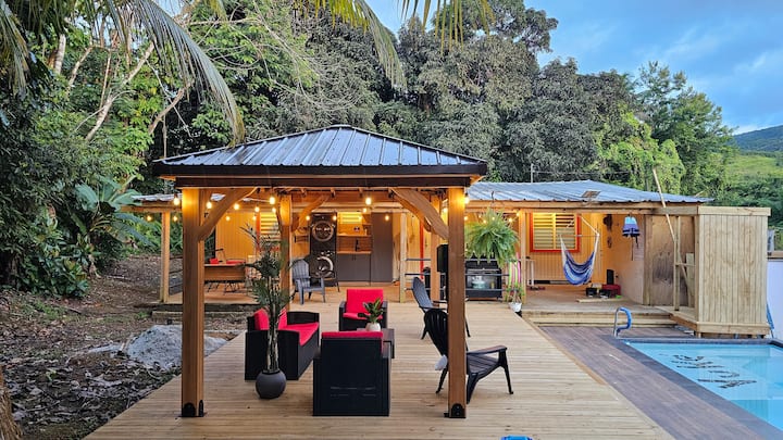 Cabaña Tropical Yuké A 4 Minutos De Las Pailas - Porto Rico