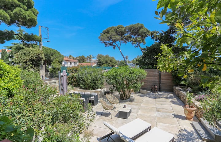 Grand Appartement Avec Clim Vue Mer Jardin Privé - Cannes