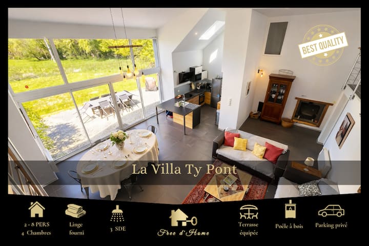 Ty-pont, Magnifique Villa 4* Moderne, Plages 5min - Moëlan-sur-Mer