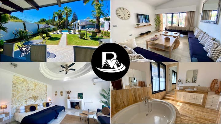 Grand 10 Bedrooms Villa Pool Jacuzzi Walk To Beach - Marbella