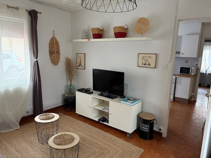 Maison Proche Mer, Plain-pied, Climatisée, Cour - Sigean