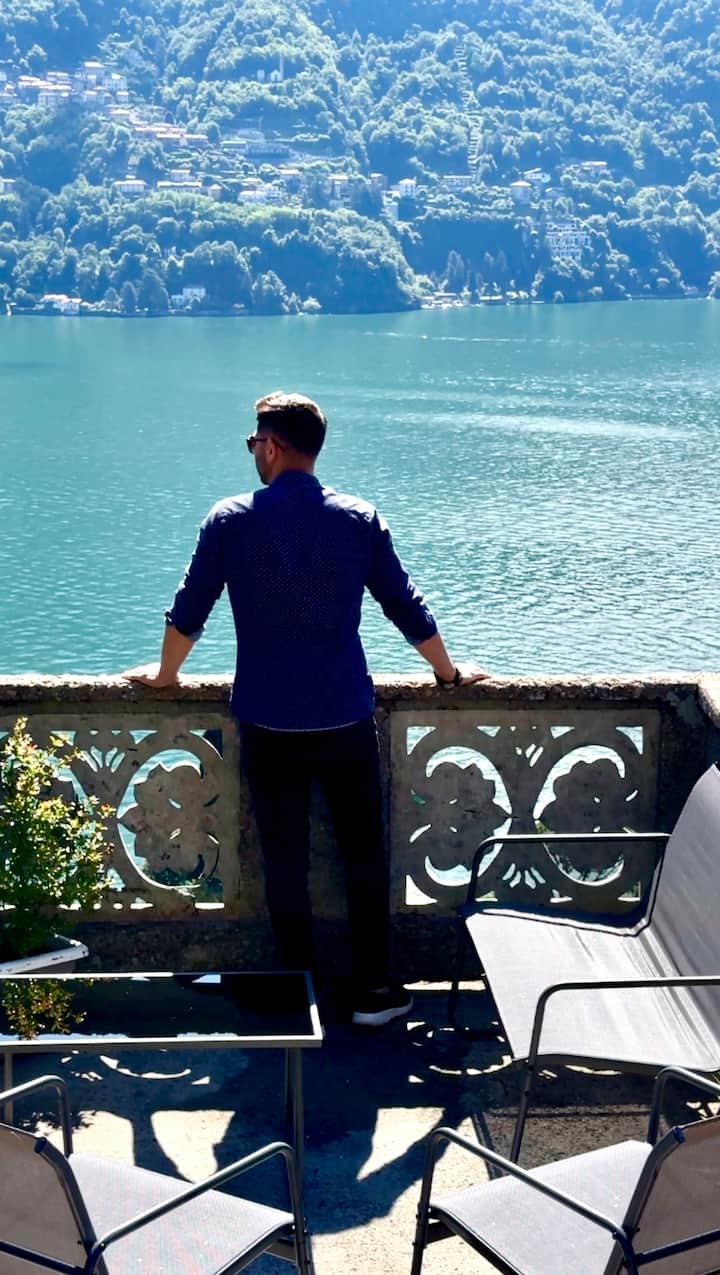 Célèbre Rooftop Avec Pont Vue Lac De Come Laglio - Lago de Como