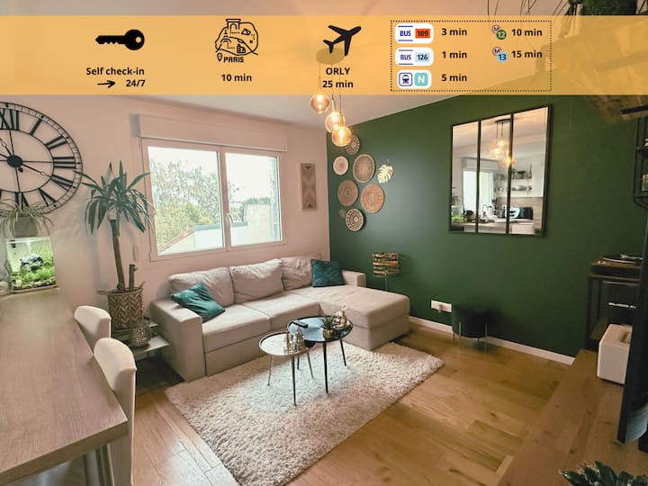 Cocon Chic 3 Ch · Vanves · Self Check-in 24/7 - Fontenay-aux-Roses