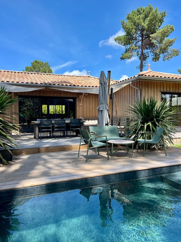 Charmante Maison Avec Piscine Spa Proche Lac&forêt - Lacanau