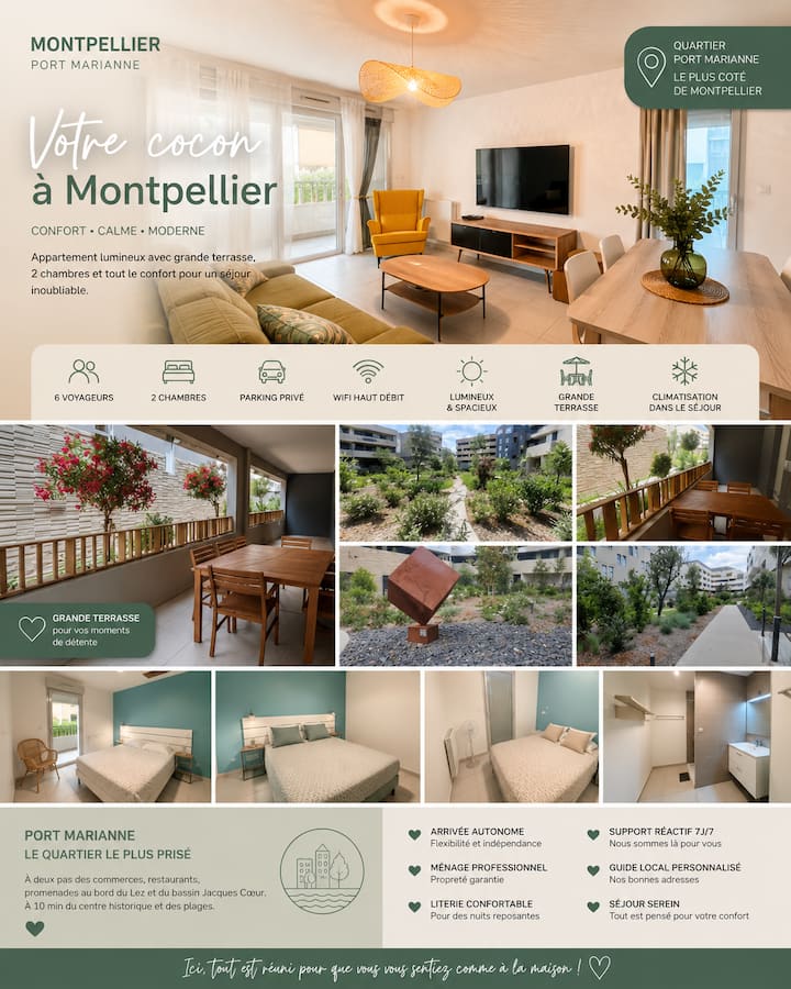 T3 Terrasse & Clim Proche De Tout + Parking | Tram - Palavas-les-Flots