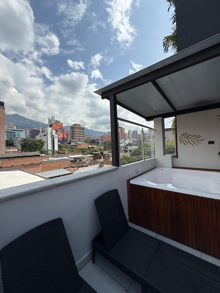 Provenza Penthouse A/c Private Terrace Jacuzzi - Medellín