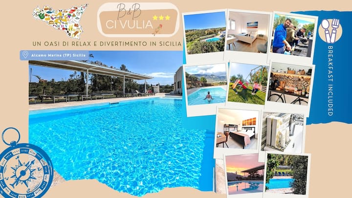 Sicilia B&b, Piscine, Barbecue, Wi-fi. Mare - Alcamo