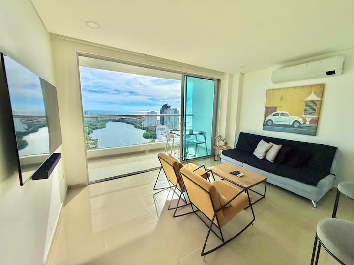 Piso Alto Con Vista Espectacular | Ubicación Top - Cartagena, Colombia